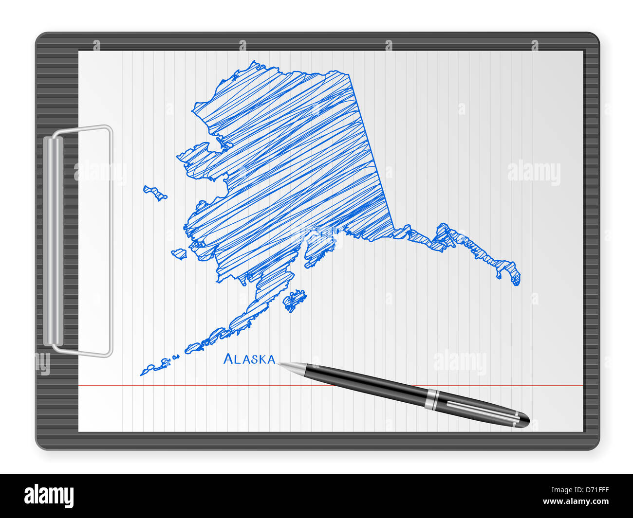 Alaska sketch map hi-res stock photography and images - Alamy