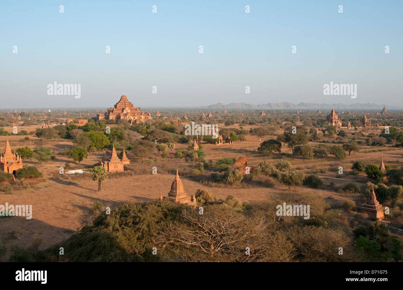 The Dhammayangyi Pagoda at sunset in Bagan Myanmar (Burma Stock Photo ...