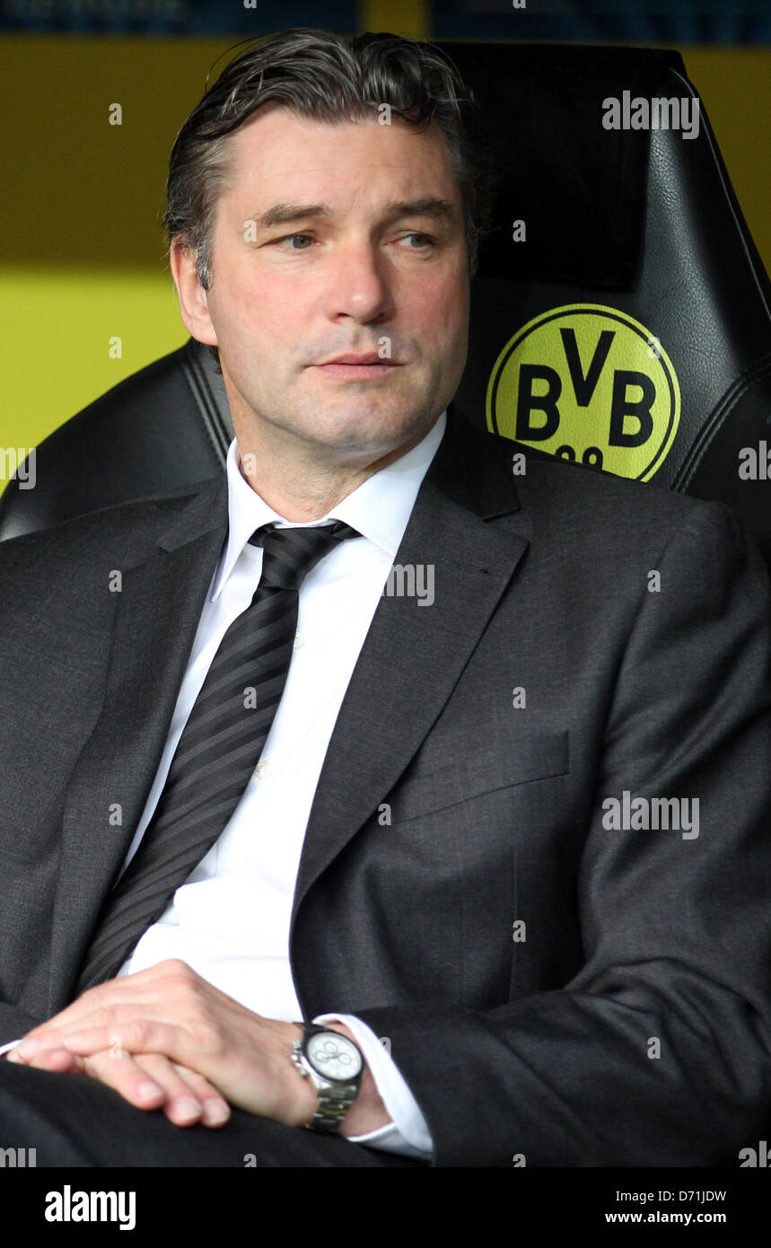 Dortmund's sporting director Michael Zorc is seen on the bench during ...