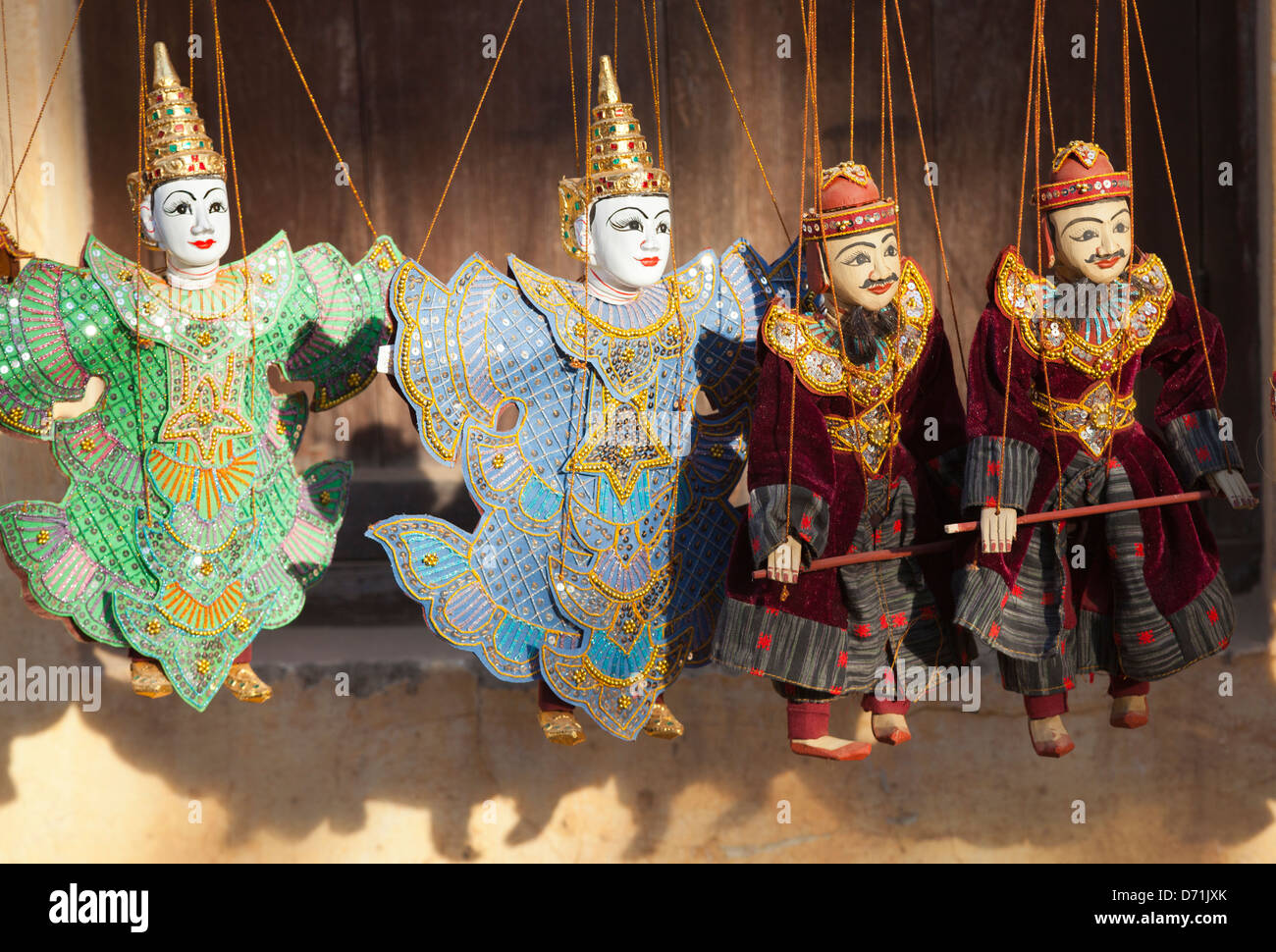 Beautiful Burmese marionettes in Bagan, Myanmar Stock Photo - Alamy