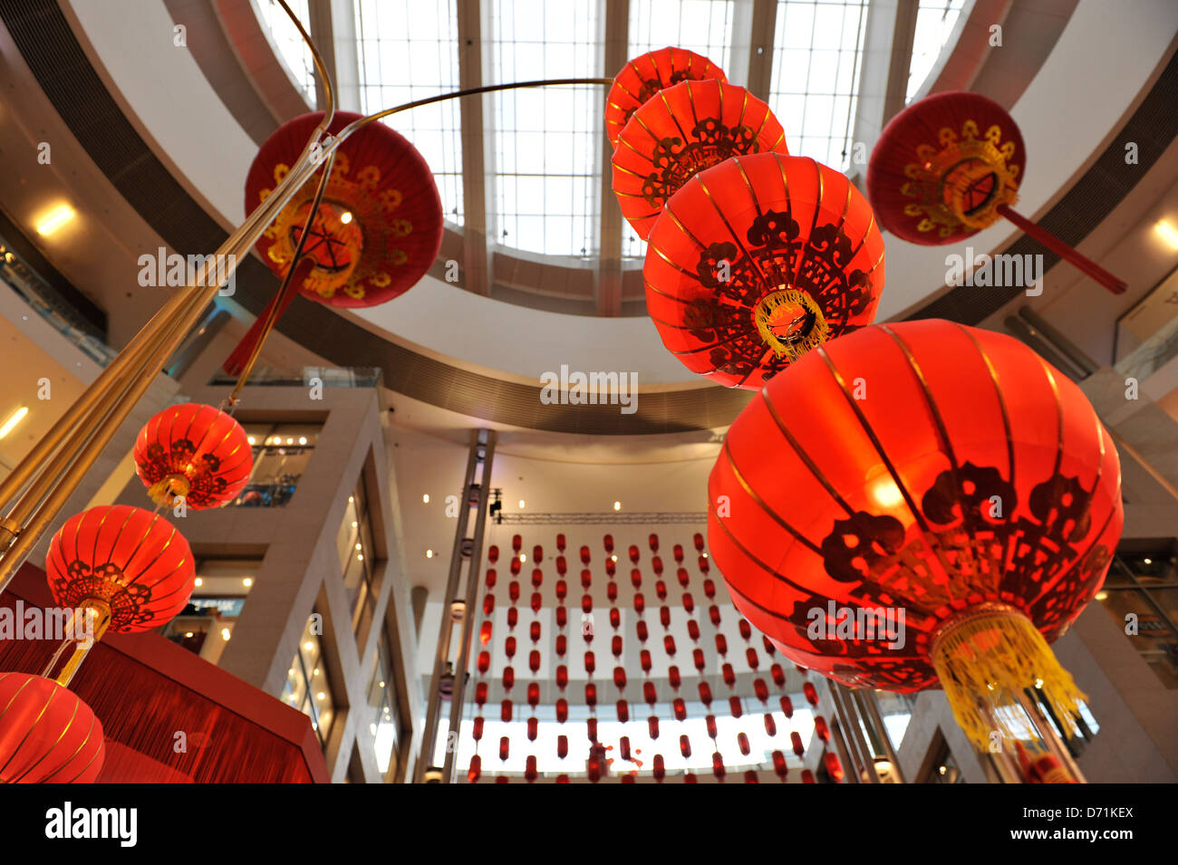 decoration of the pavillion mall Stock Photo - Alamy