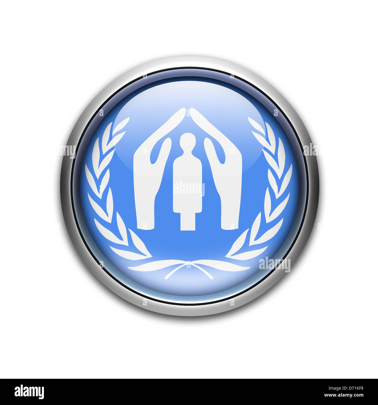 UNHCR / UN Refugee Agency logo symbol icon flag Stock Photo: 55970972 ...