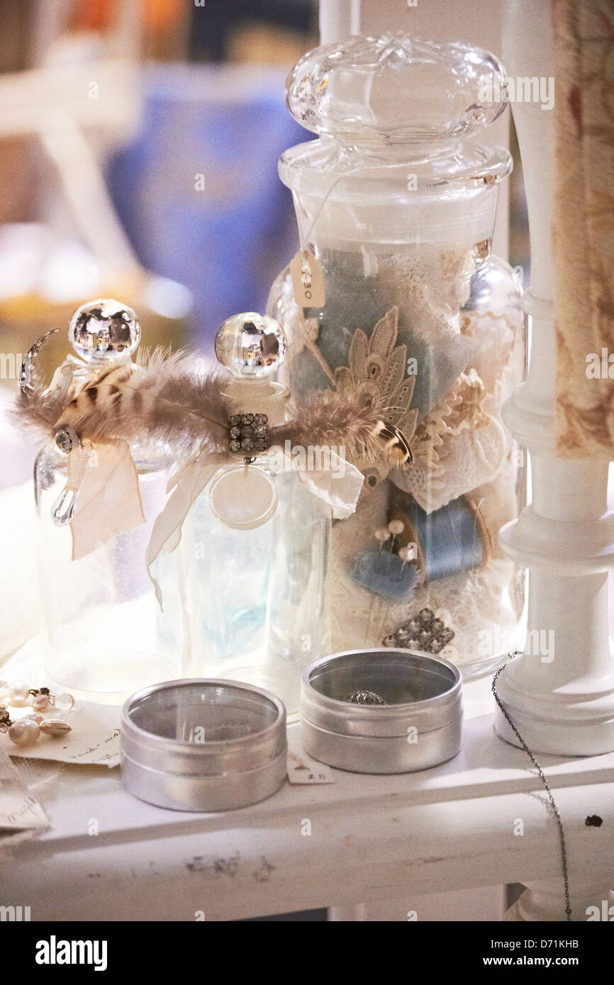 Decorative glass,at vintage bazaar Stock Photo - Alamy