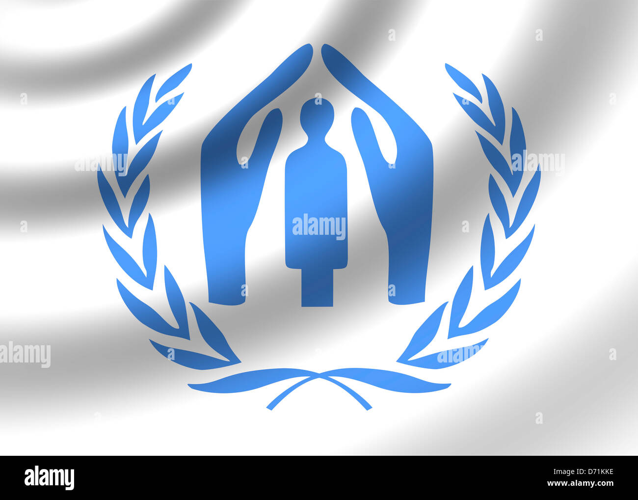 UNHCR / UN Refugee Agency logo symbol icon flag Stock Photo - Alamy