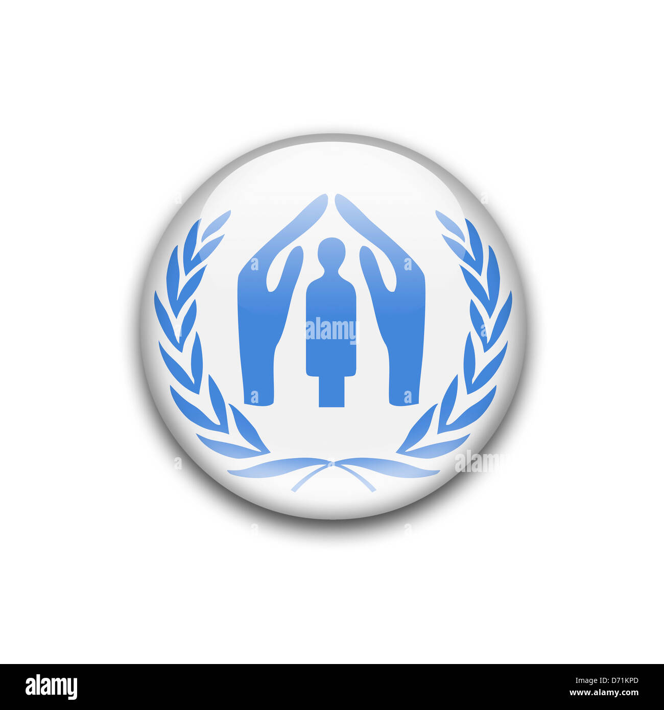 UNHCR / UN Refugee Agency logo symbol icon flag Stock Photo - Alamy