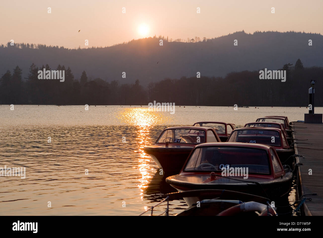 Lake Windermere sunset Stock Photo - Alamy