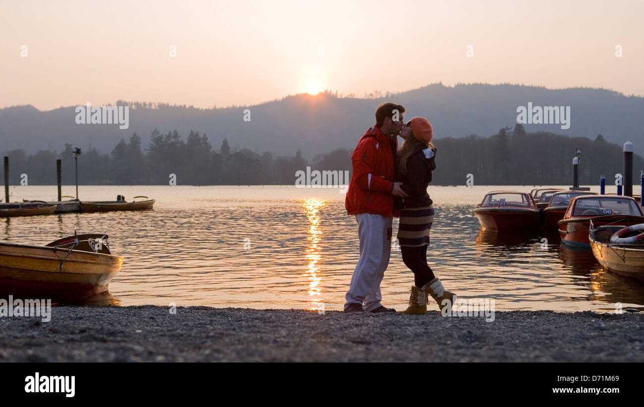 Couple kissing in lake hi-res stock photography and images - Alamy