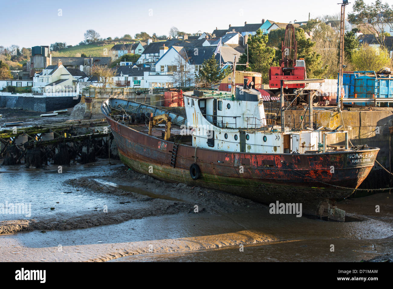 Appledore, North Devon,England. An old rusty ship at Appledore Stock ...