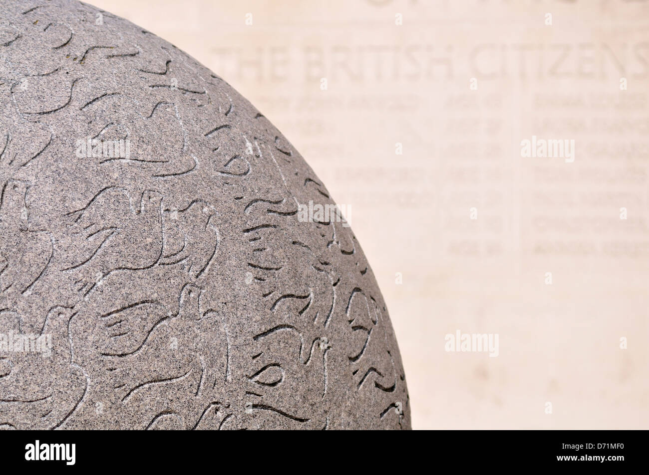 London, England, UK. Bali Memorial (Gary Breeze / Martin Cook; 2002 ...