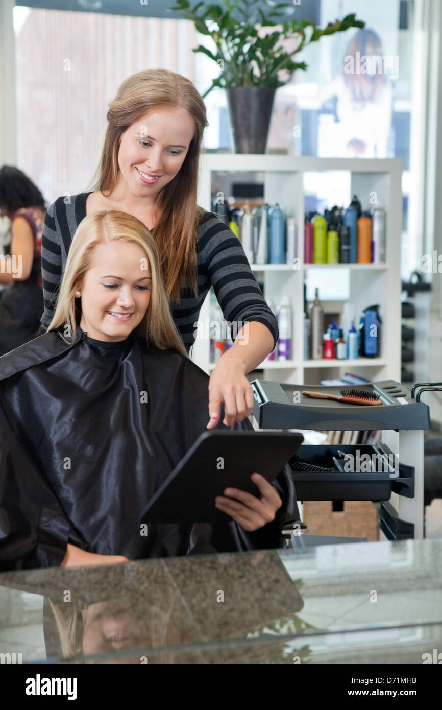 Beauty parlor girl sitting hi-res stock photography and images - Alamy