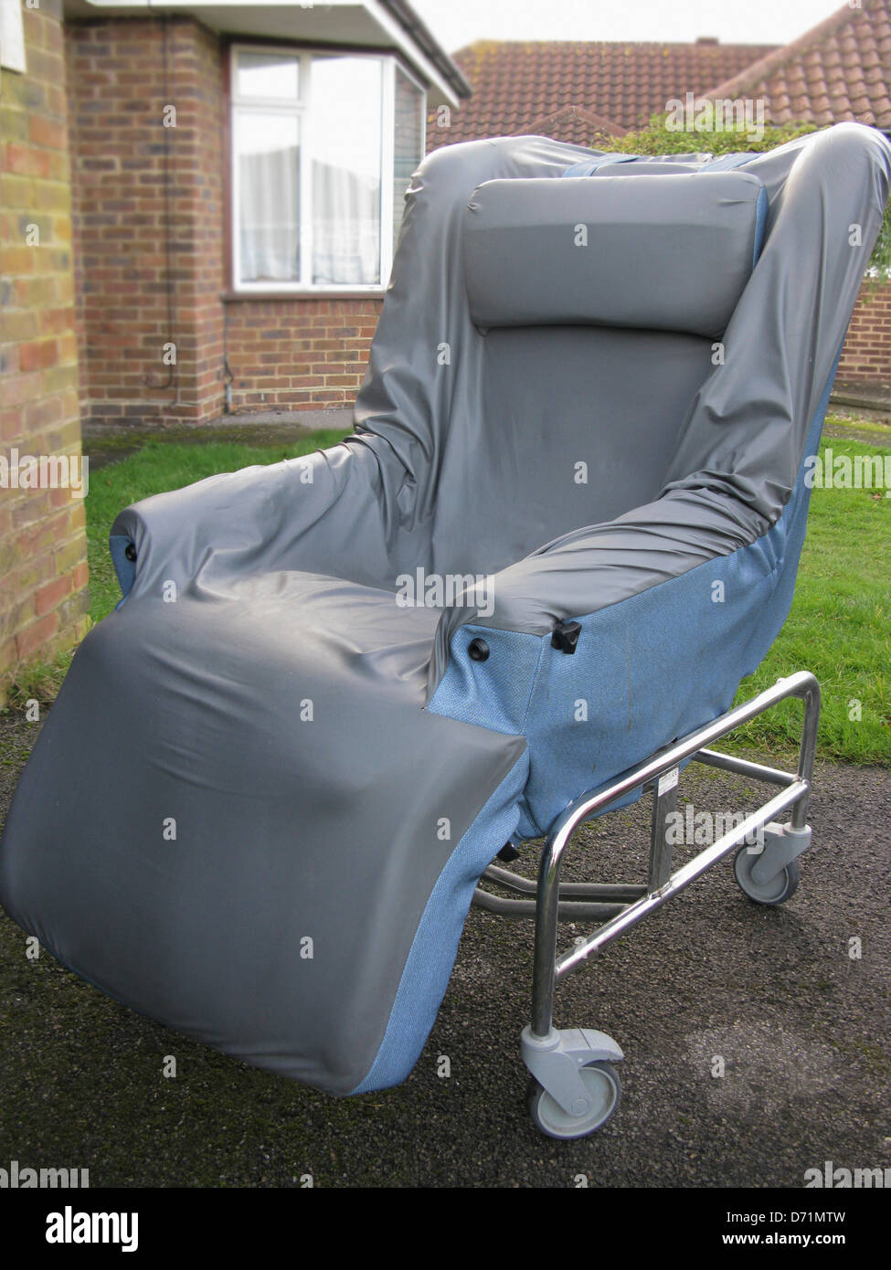 An Airtec specialised adapted wheelchair for a disabled person Stock ...