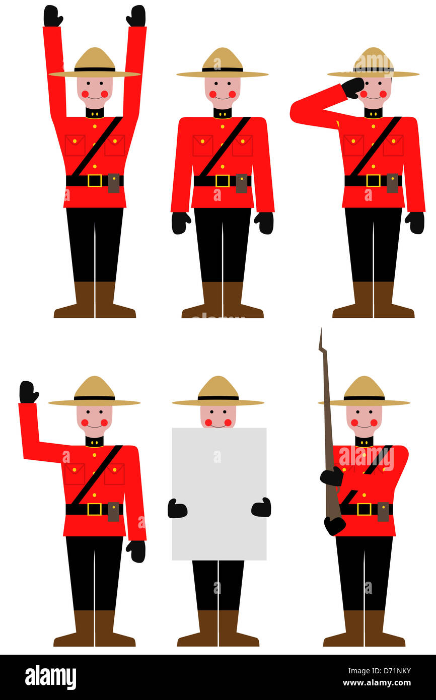Canadian mountie illustration hi-res stock photography and images - Alamy
