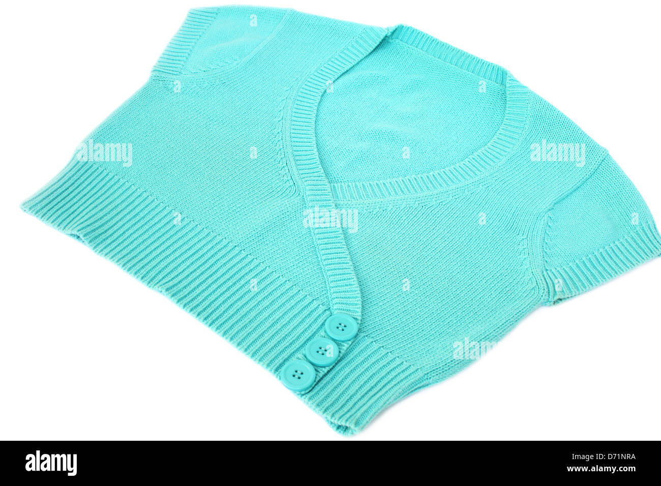 Blue sweater isolated on white background Stock Photo - Alamy