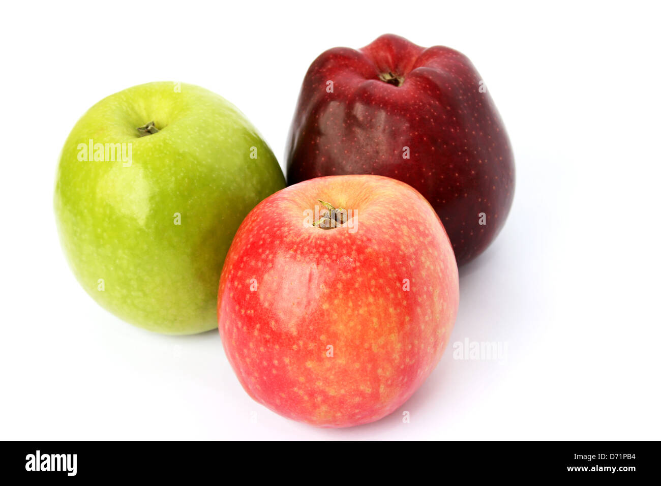 Colorful apples isolated on white background Stock Photo - Alamy