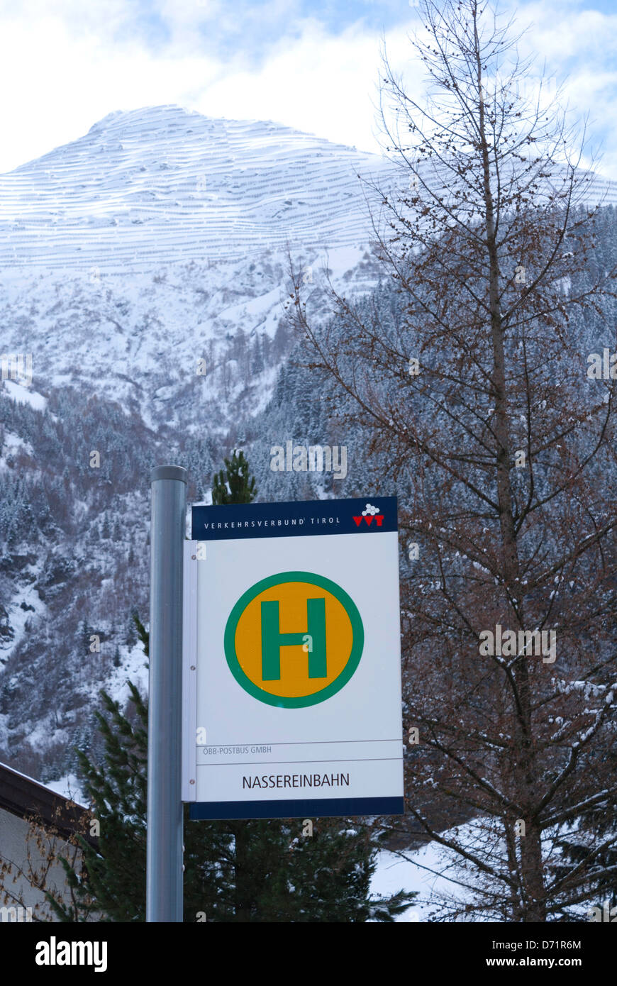 Austrian bus stop sign hi-res stock photography and images - Alamy