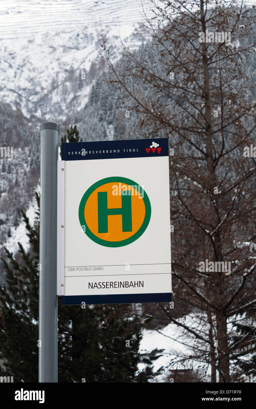 Austrian bus stop sign hi-res stock photography and images - Alamy