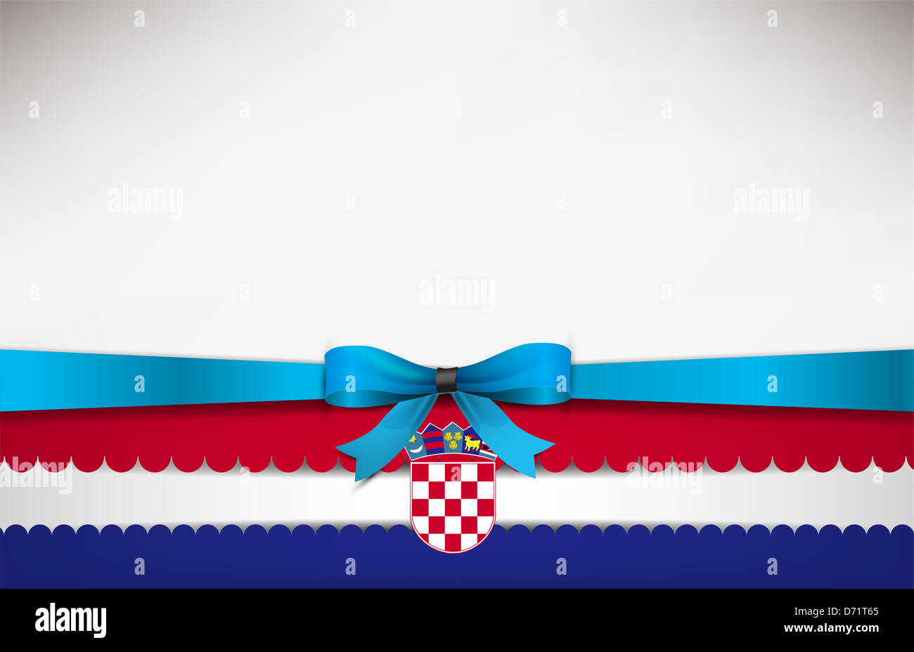 Abstract background with the Croatia Flag and a blue bow Stock Photo ...
