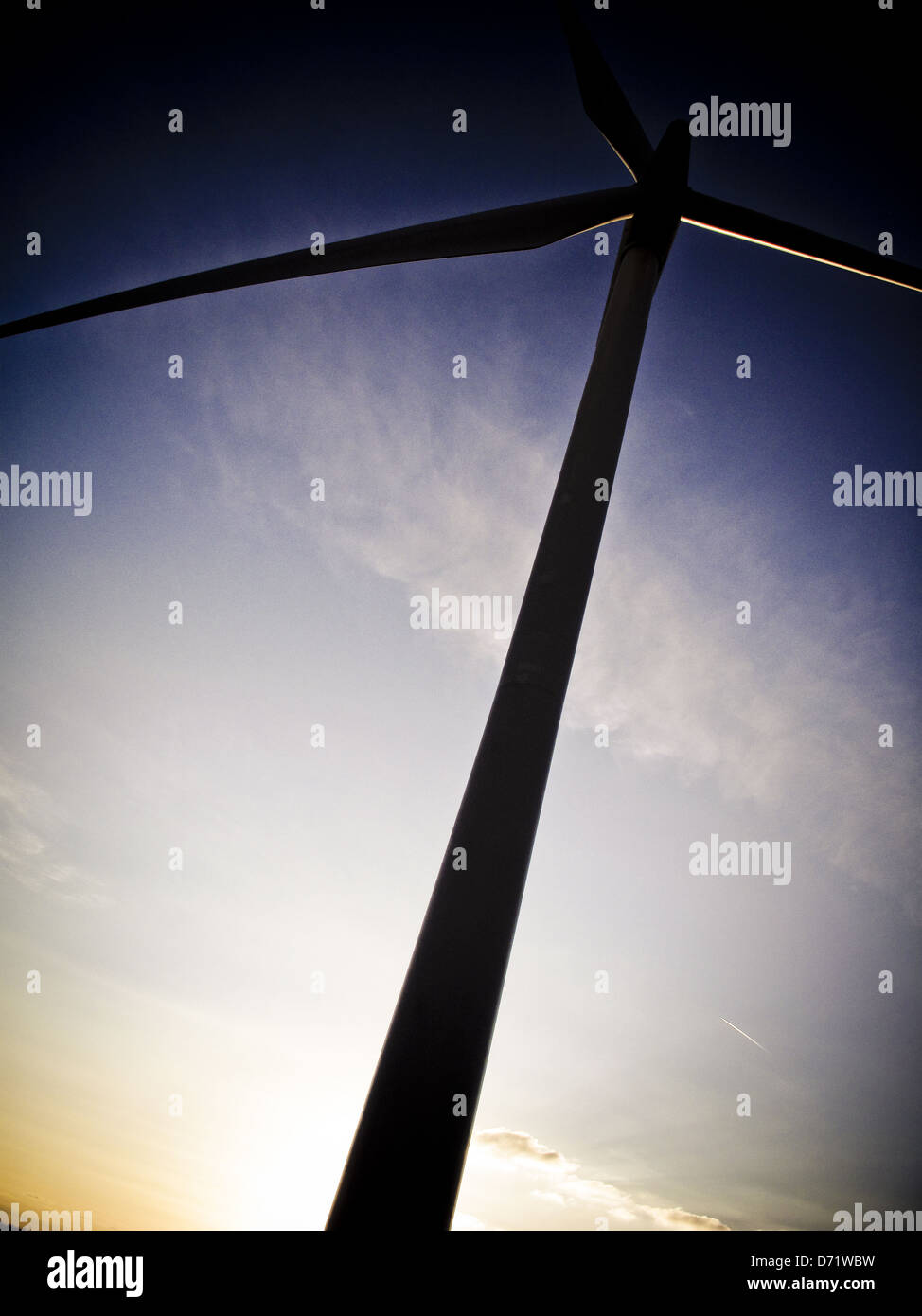 Three bladed wind turbine Stock Photo - Alamy