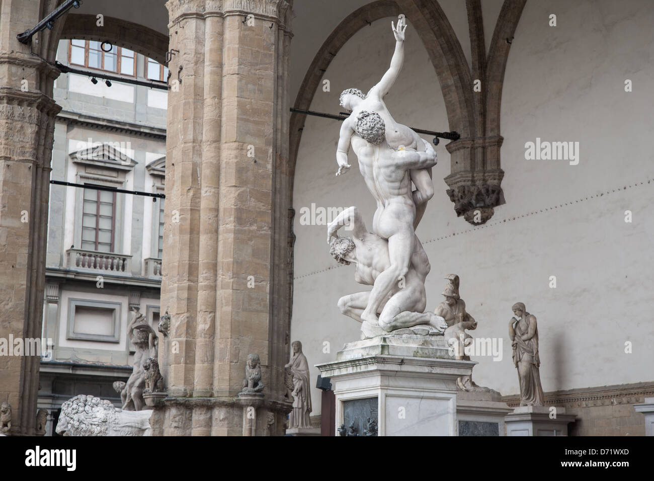 Sculpture in Loggia dei Lanzi Museum, Florence, Italy Stock Photo - Alamy
