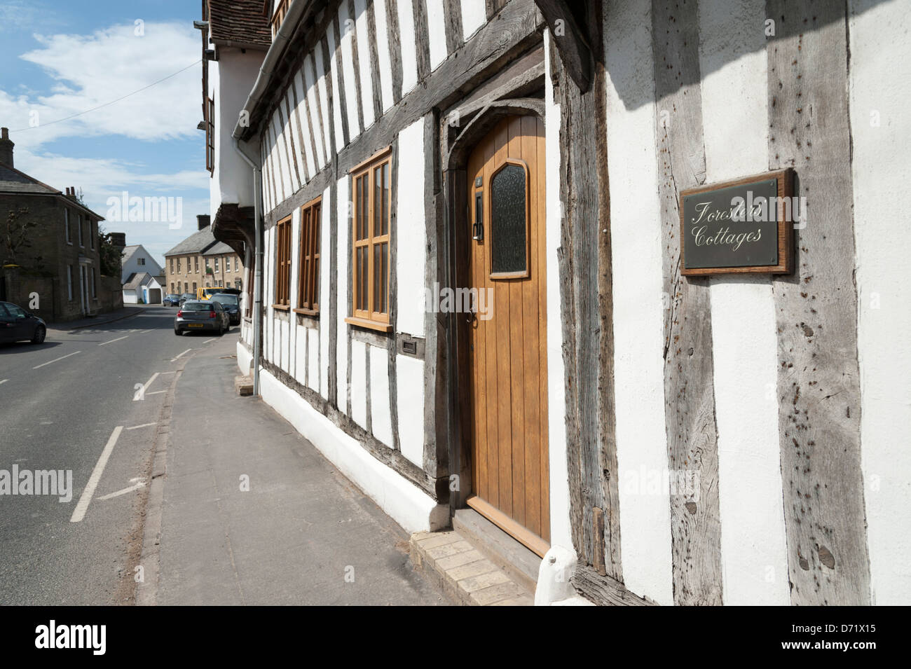 A beautiful old half timbered house in Ashwell Hertfordshire UK Stock ...