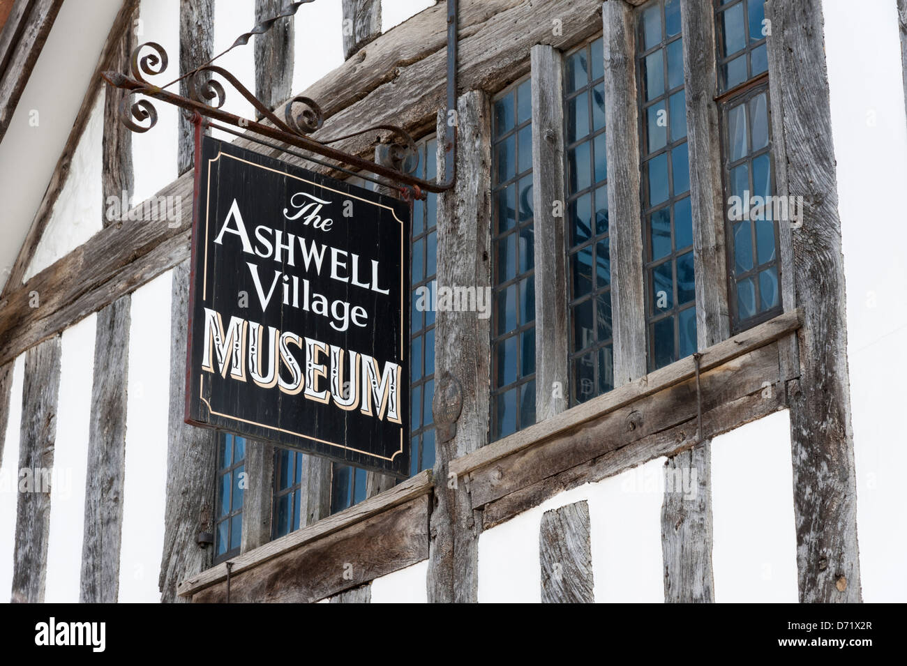 The Ashwell Village Museum timber framed building and sign Ashwell ...
