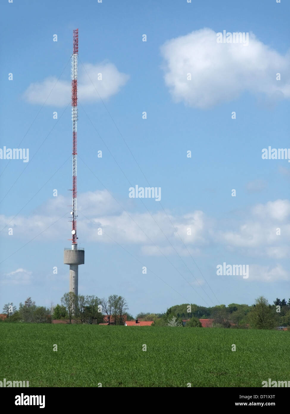 a radio tower in Southern Germany at summer time Stock Photo - Alamy