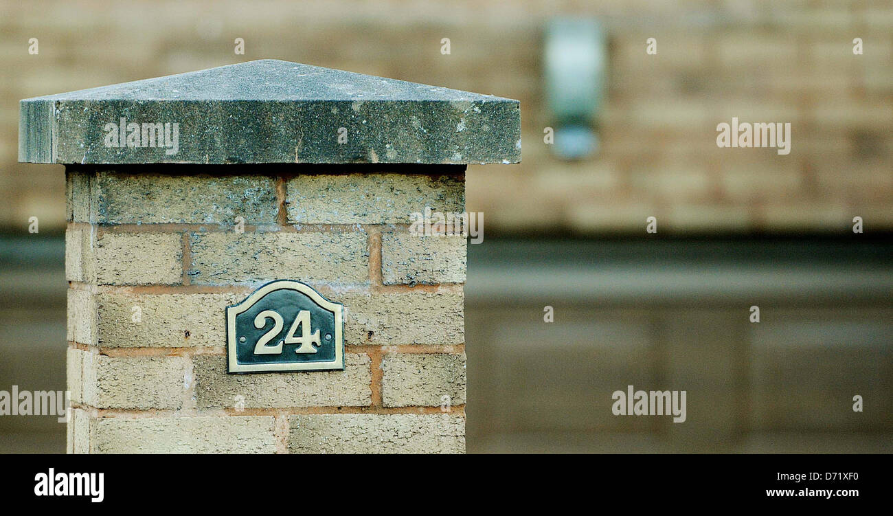 A generic house number in a street in Edinburgh for property images ...