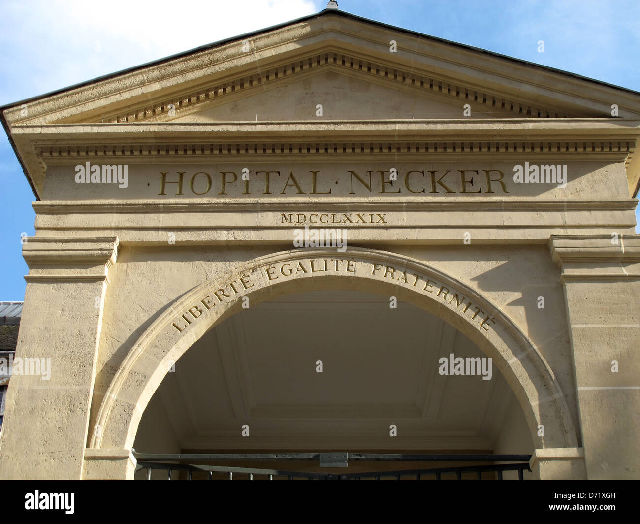 Old entrance of Neker-Enfants Malades Hospital,University of Paris ...