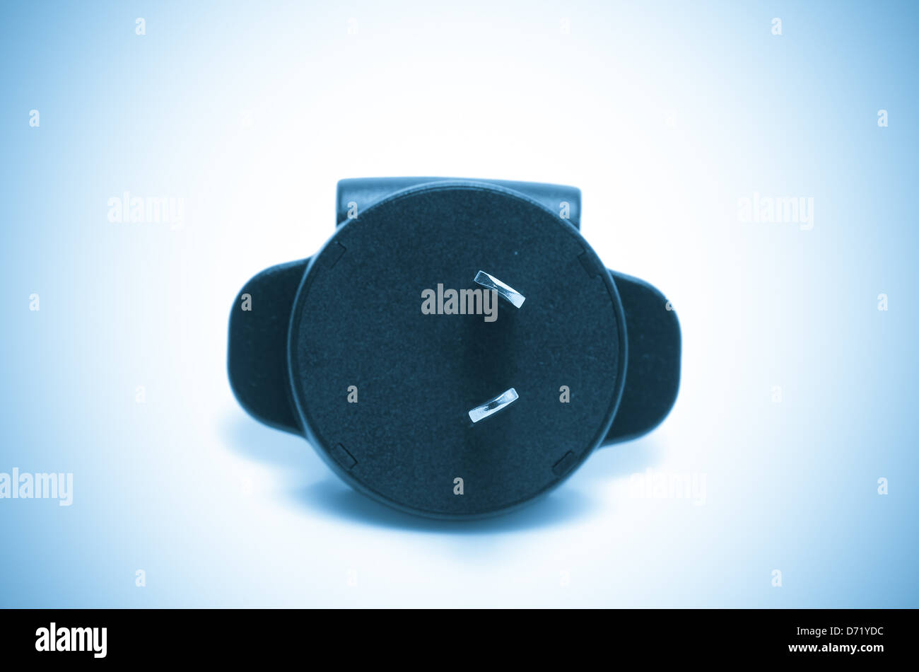 adapter plug, blue tone process Stock Photo - Alamy