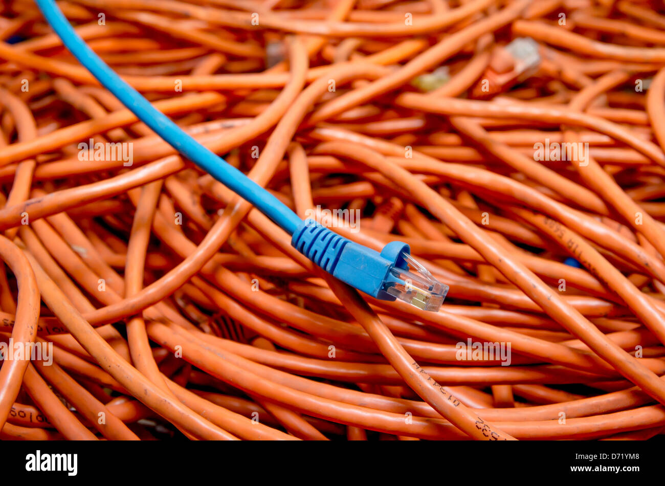 Tangled ethernet cables hi-res stock photography and images - Alamy