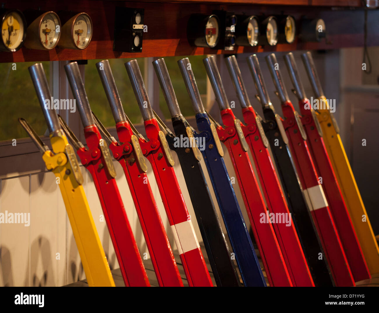 Point levers hi-res stock photography and images - Alamy