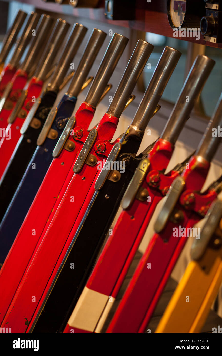 Signal box levers hi-res stock photography and images - Alamy
