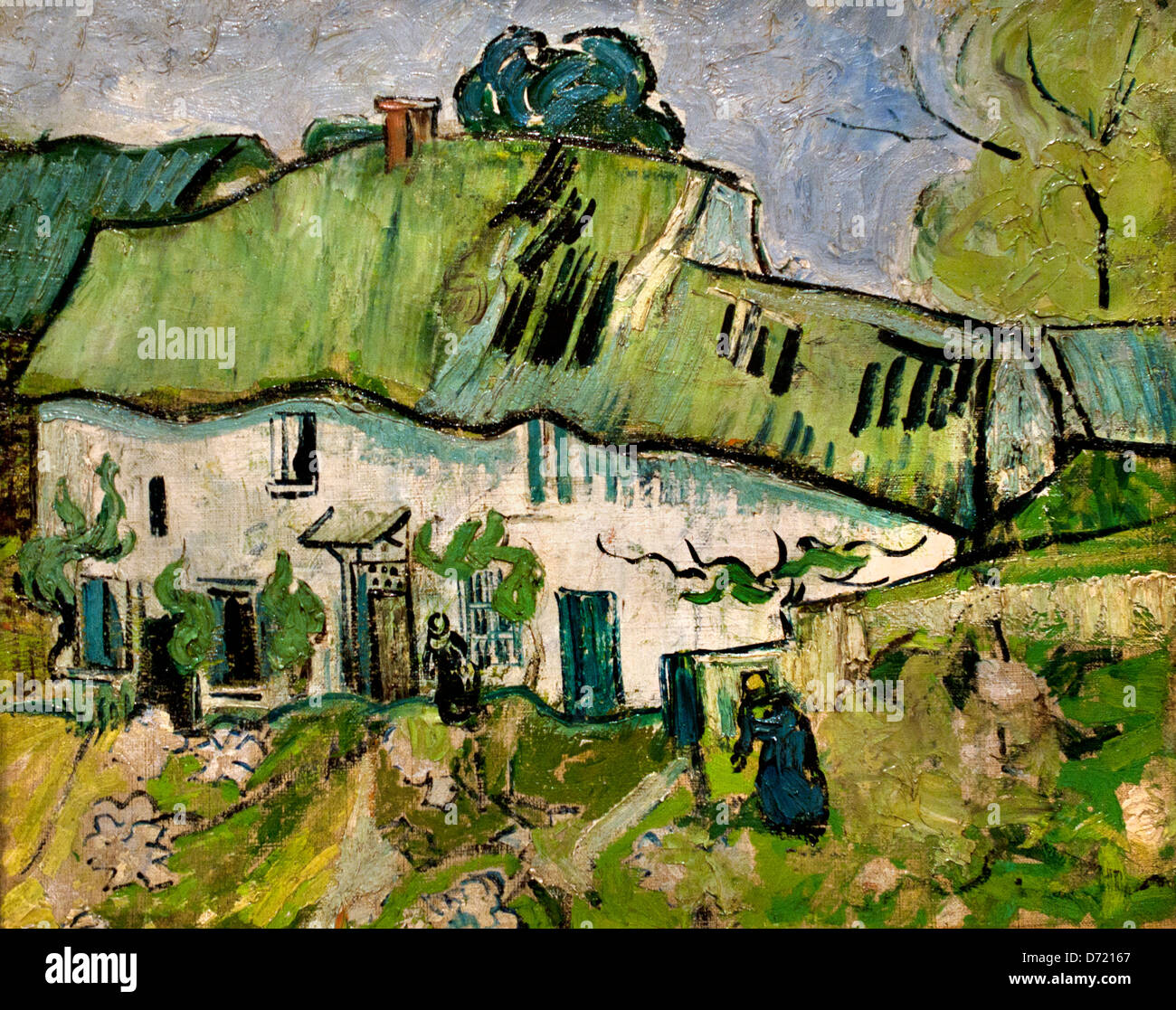 Farm Cottage 1890 Vincent van Gogh 1853 - 1890 Dutch Netherlands Stock ...