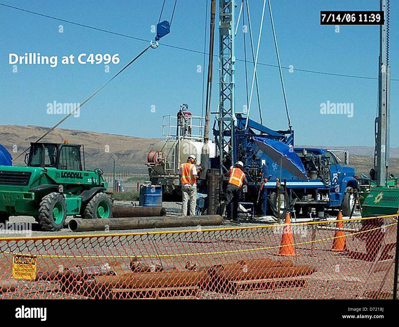 Drilling at Waste Treatment Plant Stock Photo - Alamy