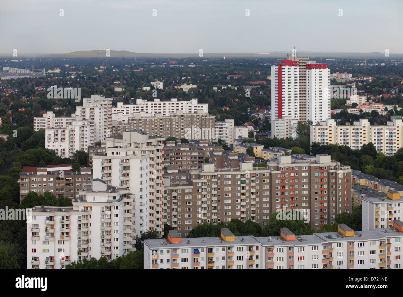 Berlin, Germany, residential buildings of Gropius city in Neukoelln ...