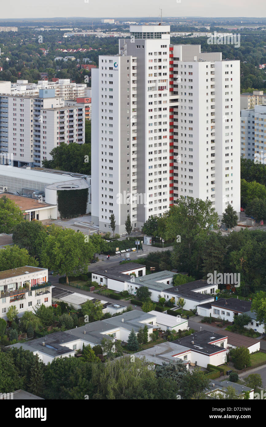 Berlin, Germany, residential buildings of Gropius city in Neukoelln ...