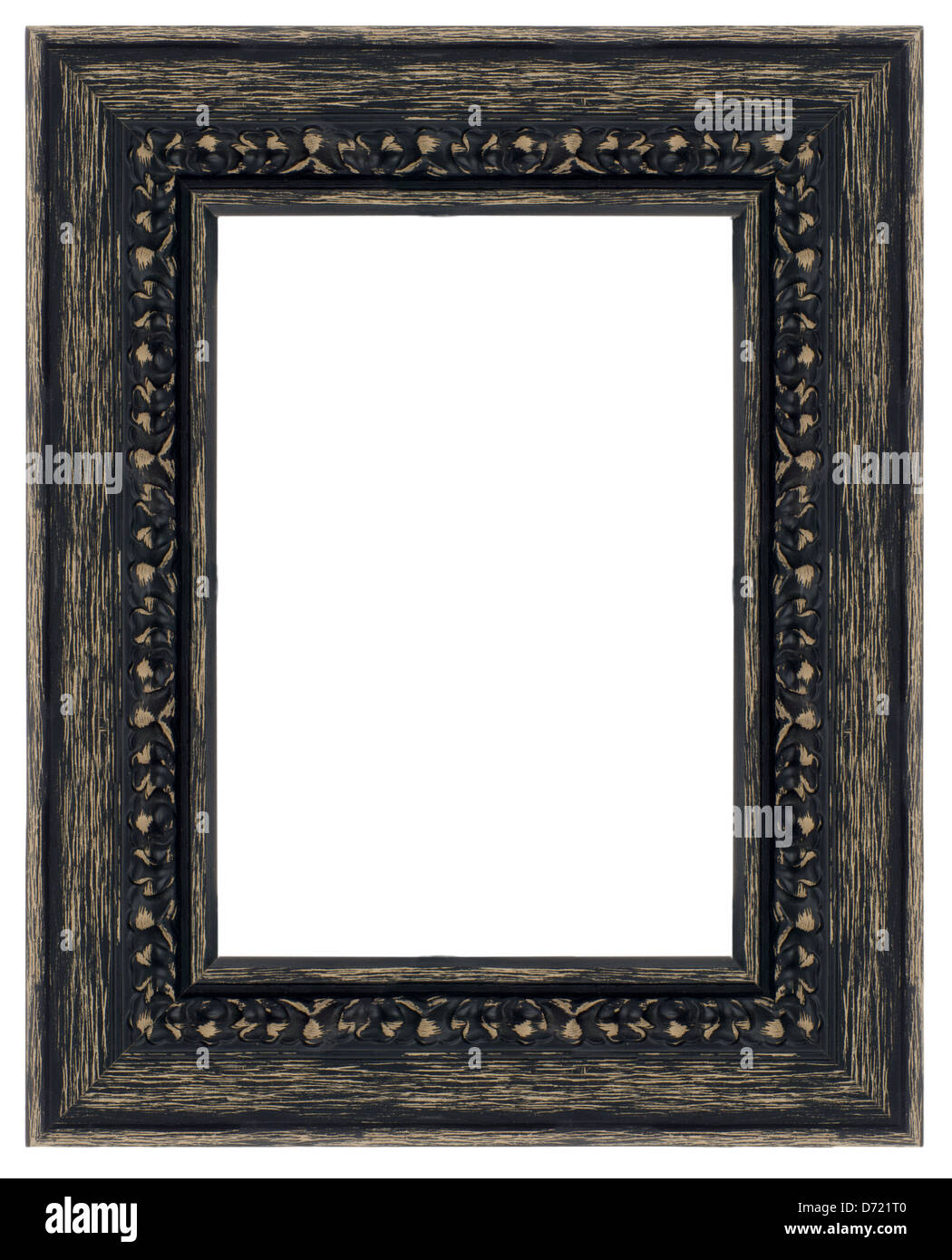Old wood frame on white background Stock Photo - Alamy