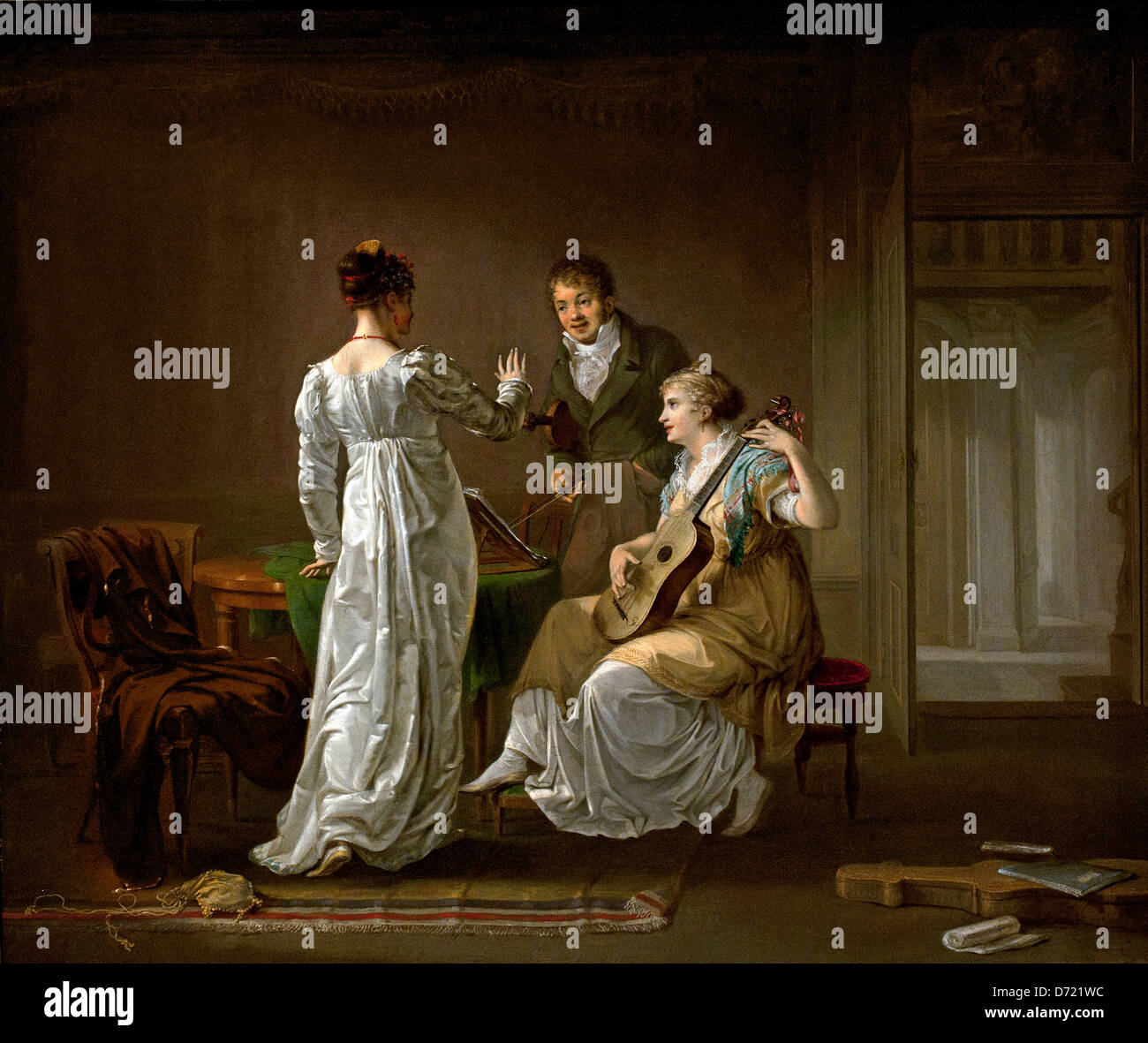 The Music Lesson 1808 by Louis Moritz 1773 - 1850 Dutch Netherlands ...