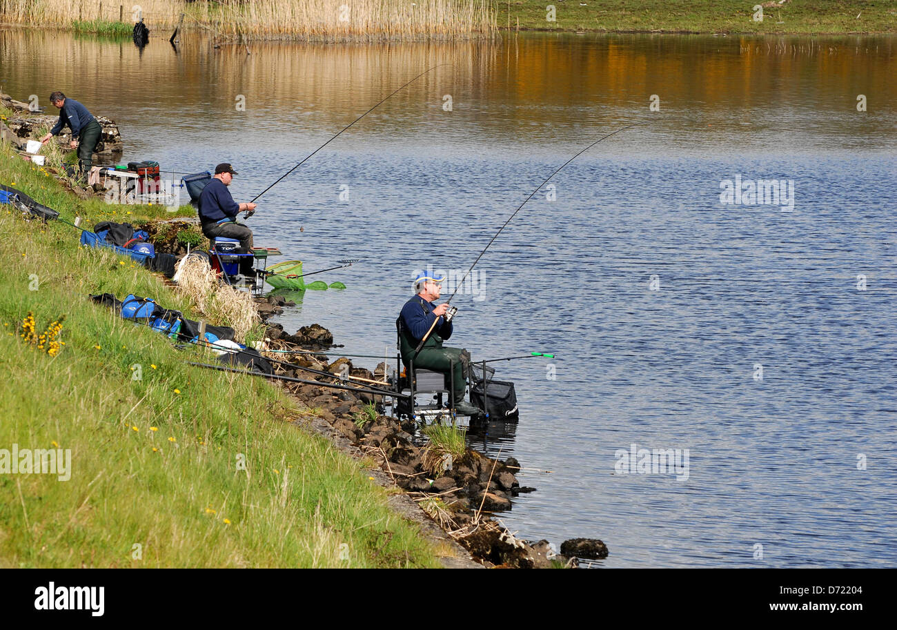 Fishing on Lower Lough Erne, County Fermanagh, Northern Ireland Stock ...
