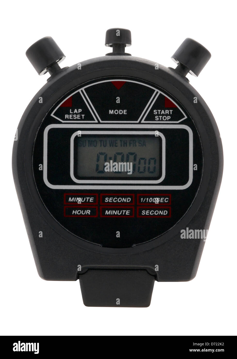 Digital stopwatch on white background Stock Photo - Alamy