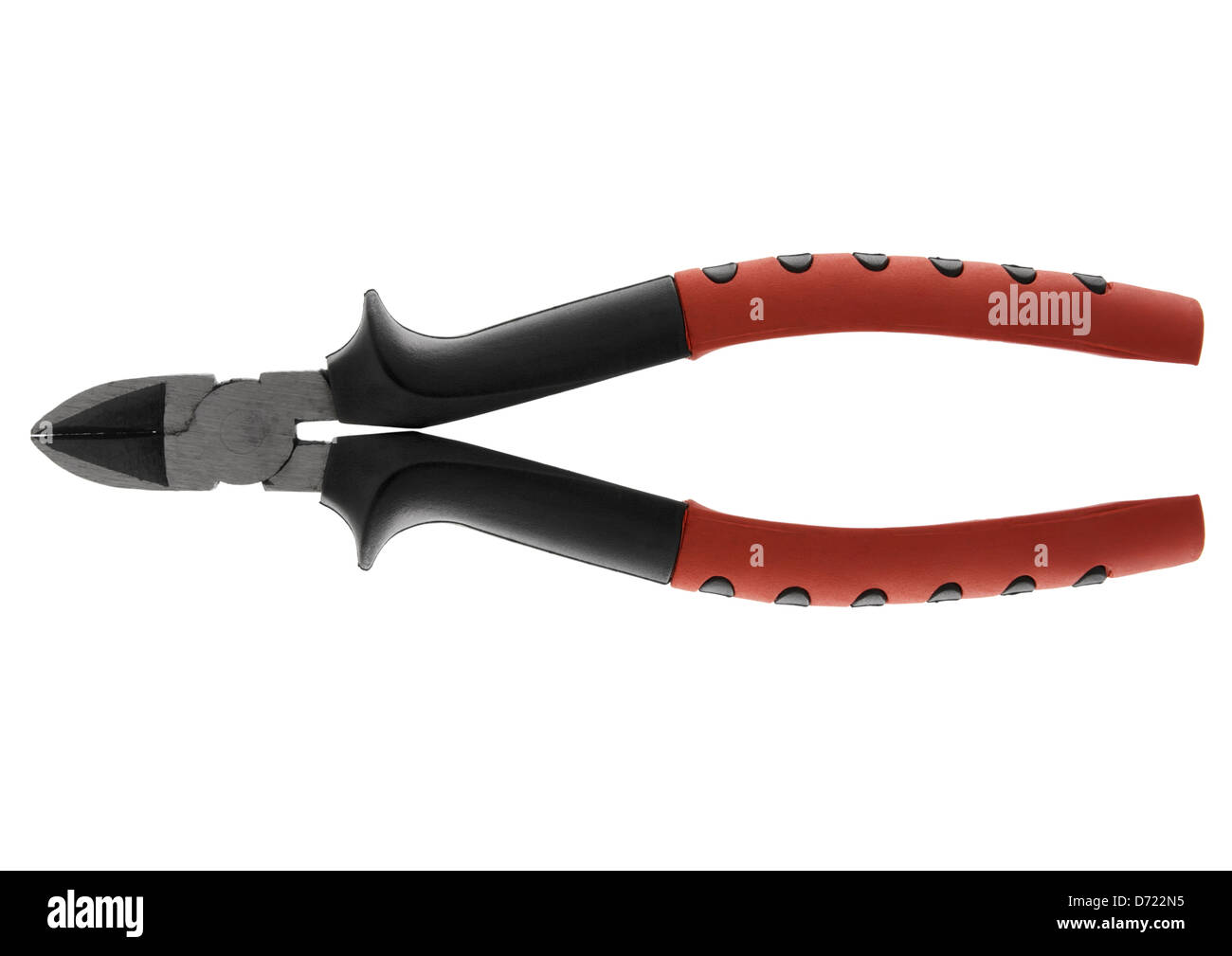 Side cutter pliers on white background Stock Photo - Alamy