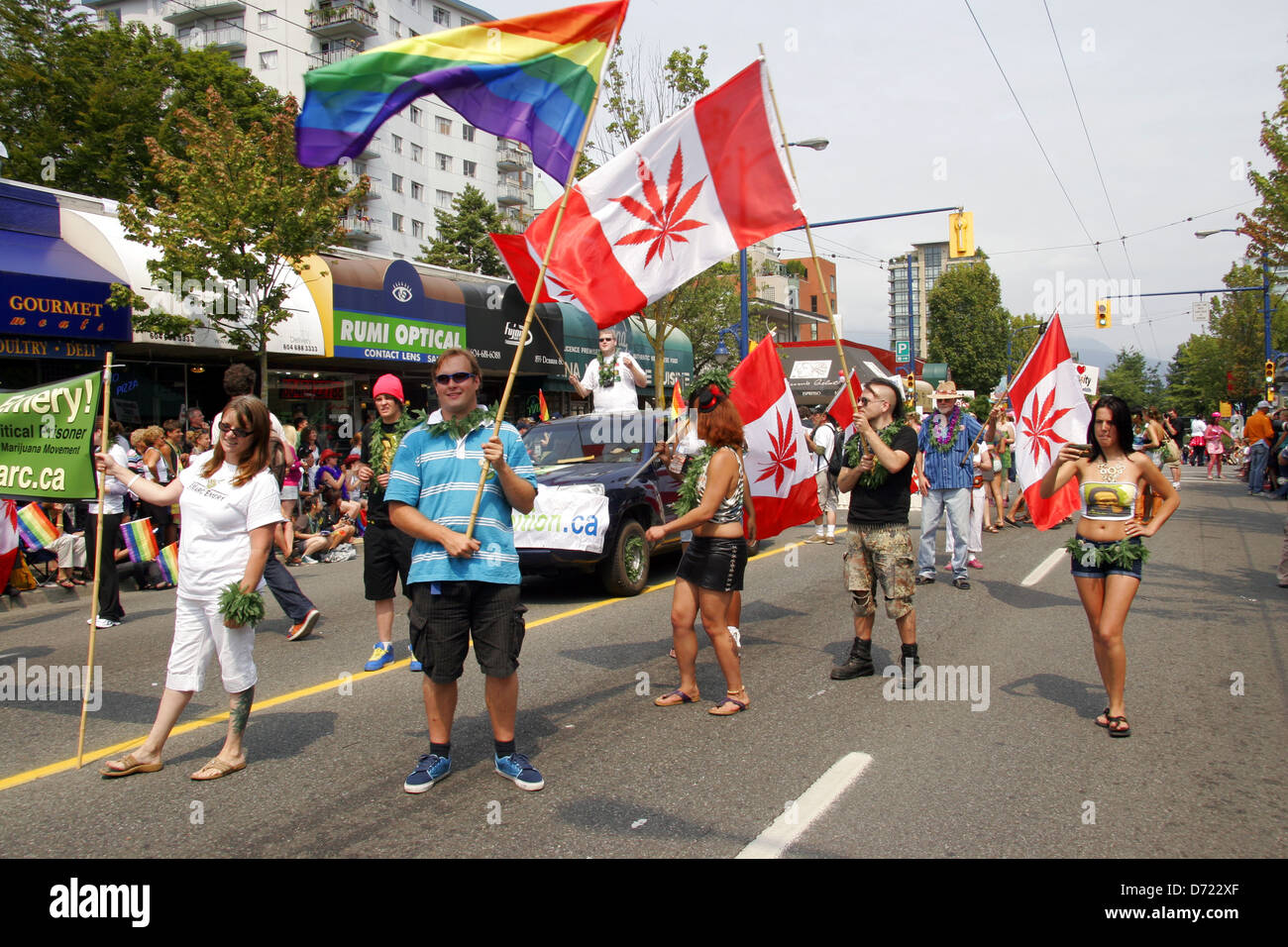 Pro legalisation of Cannabis and Marijuana marching at Gay Pride ...