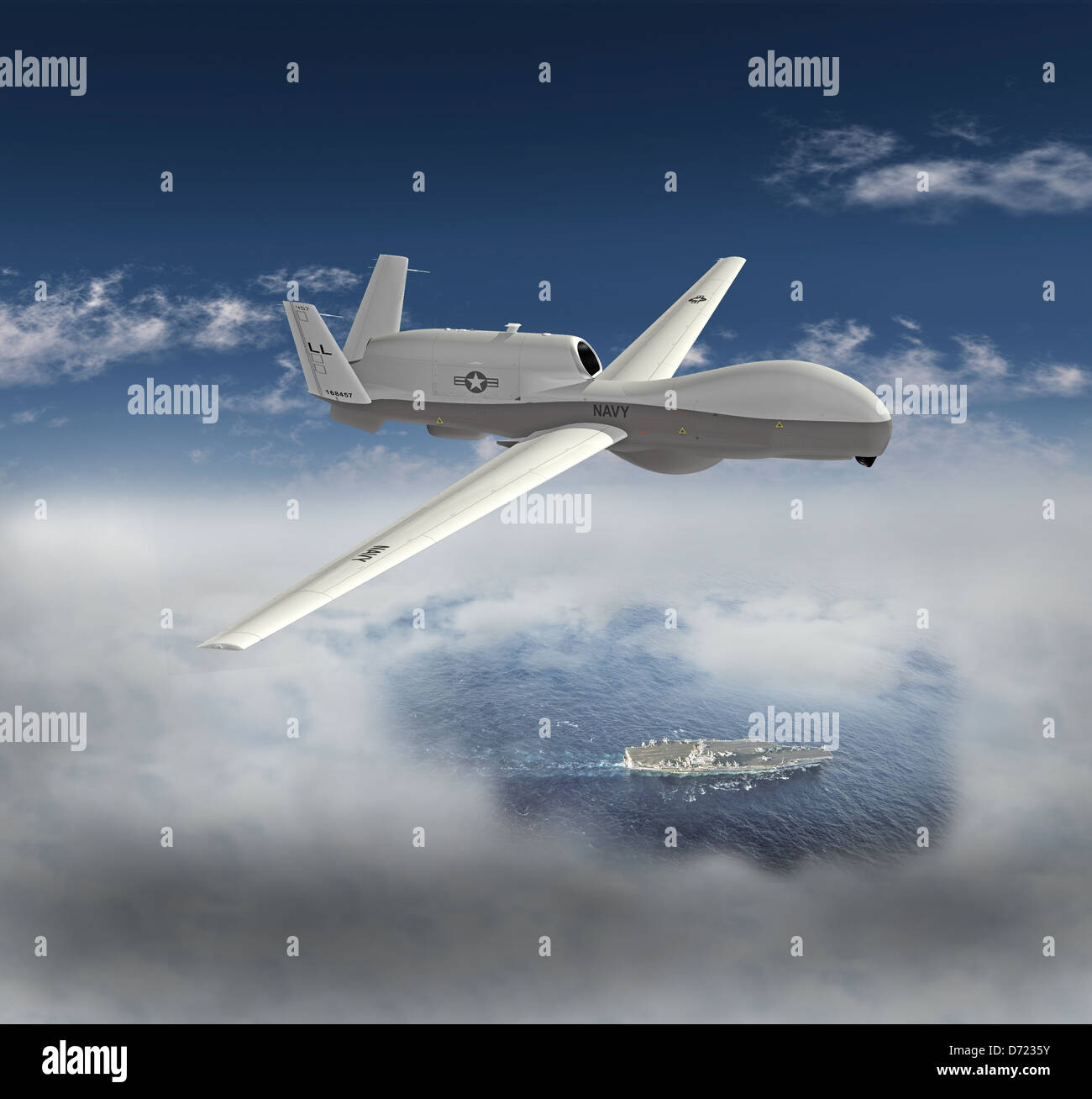 The Triton UAV (Unmanned Aerial Vehicle) is a surveillance drone used ...