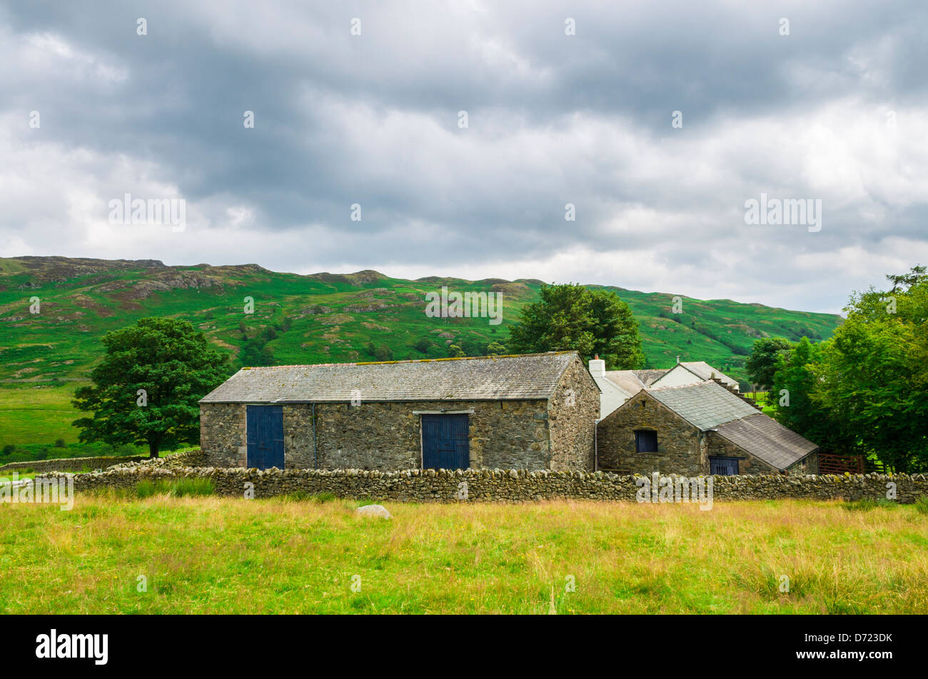 Parkgate Farm at the foot of Gobarrow Fell near Dockray in the Lake ...