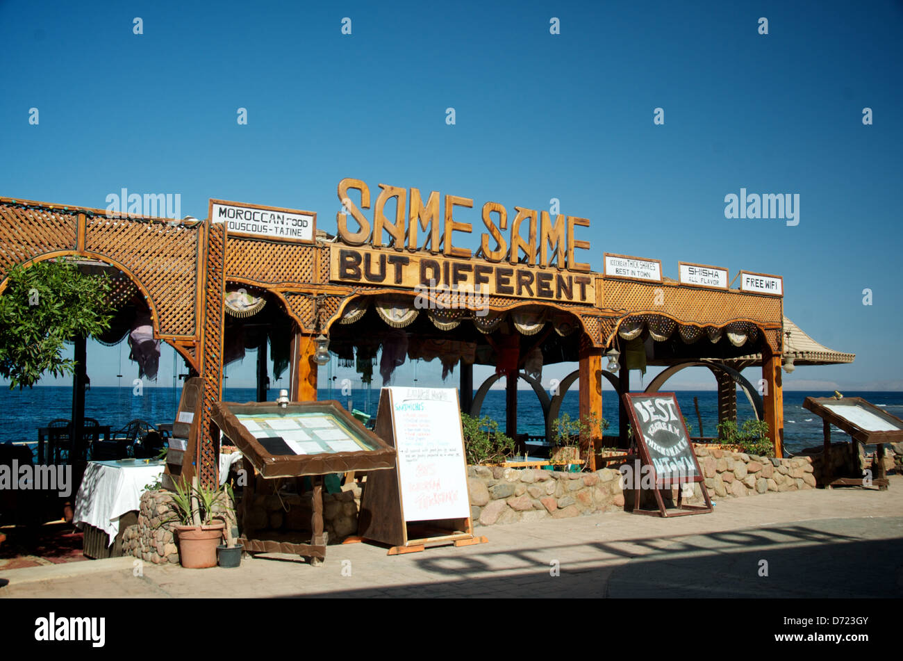 Same, Same But Different bar, Dahab, Egypt Stock Photo - Alamy