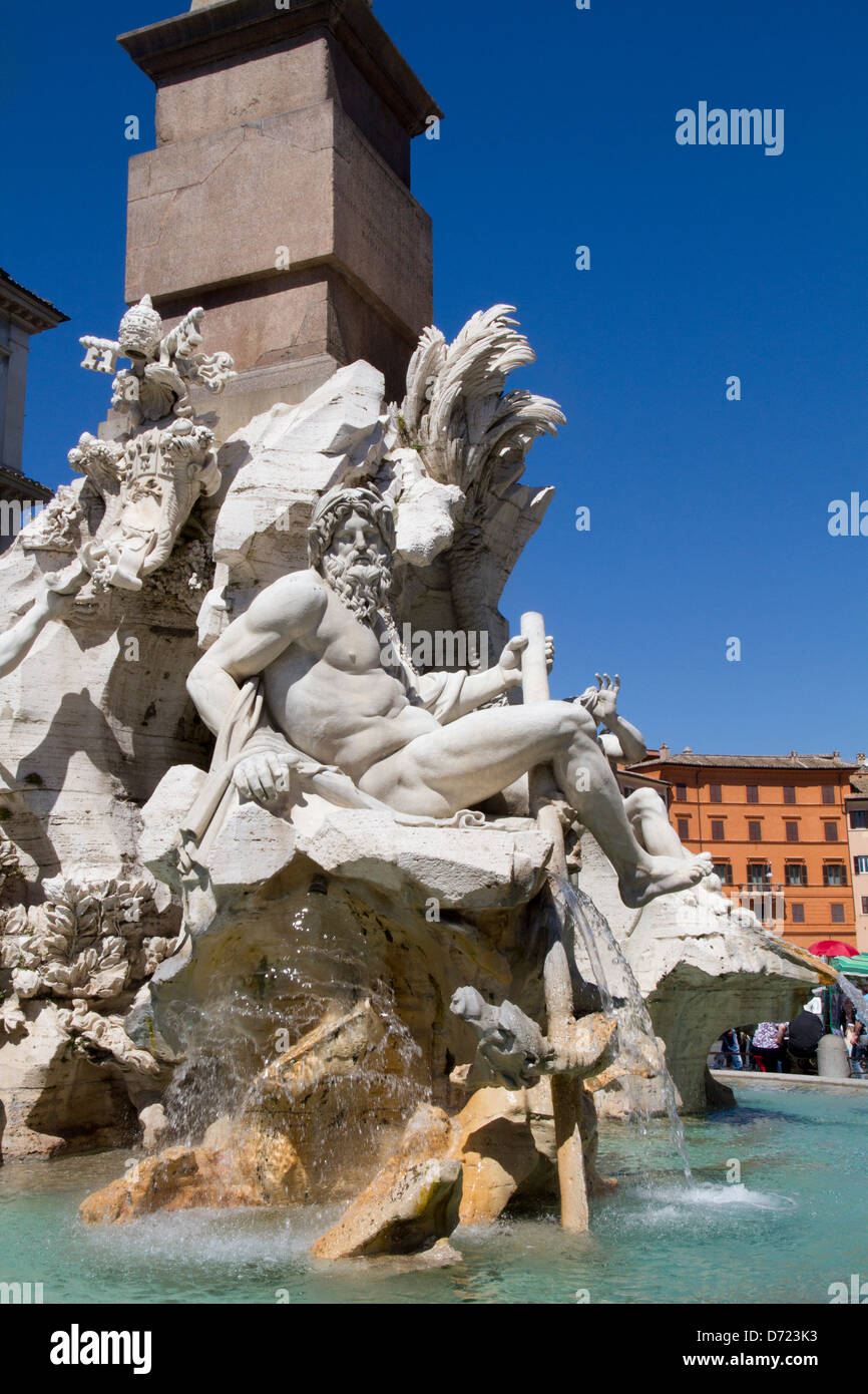 Navona square statues hi-res stock photography and images - Alamy
