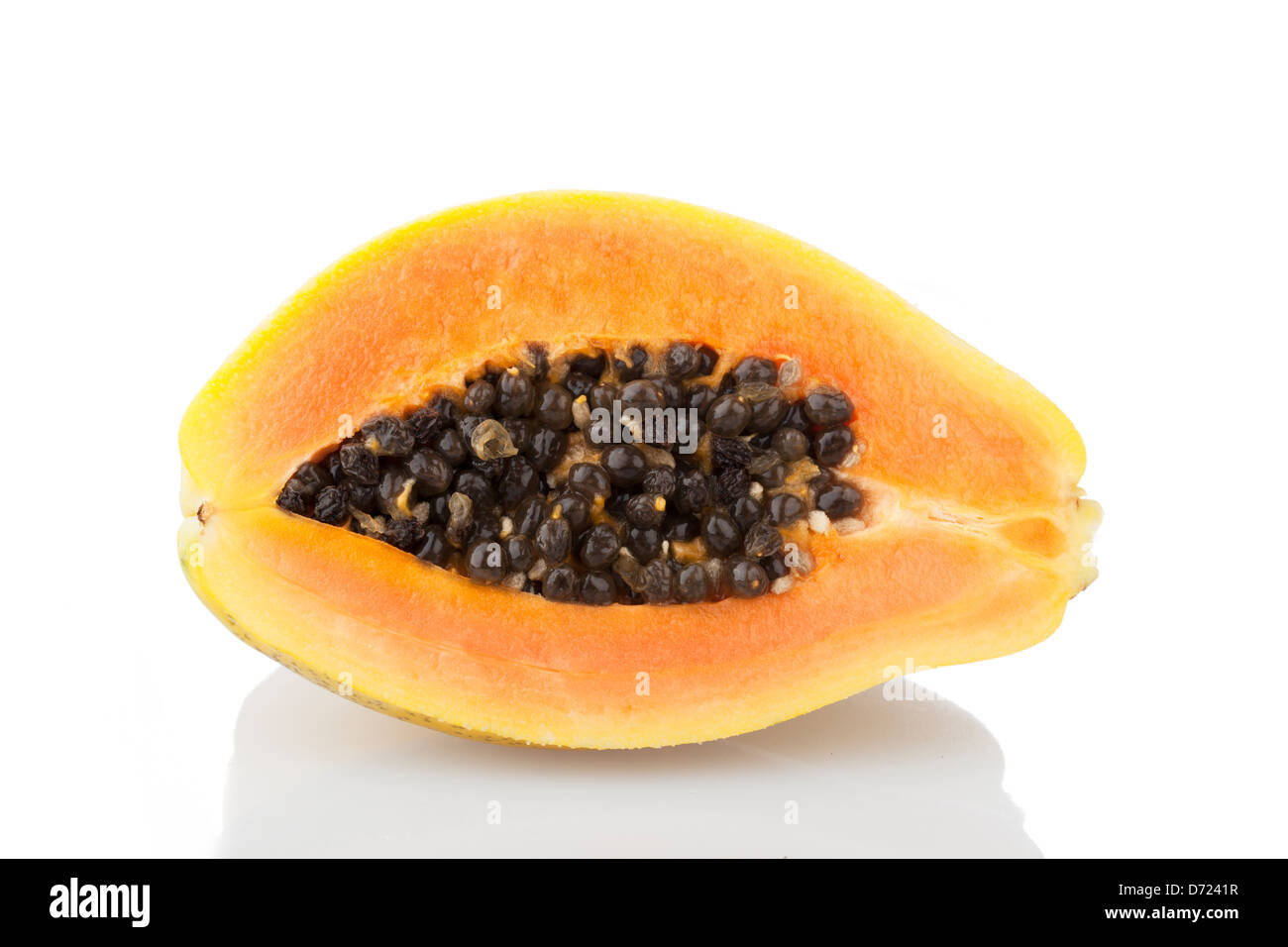 Papaya non white background with shadows visible Stock Photo - Alamy