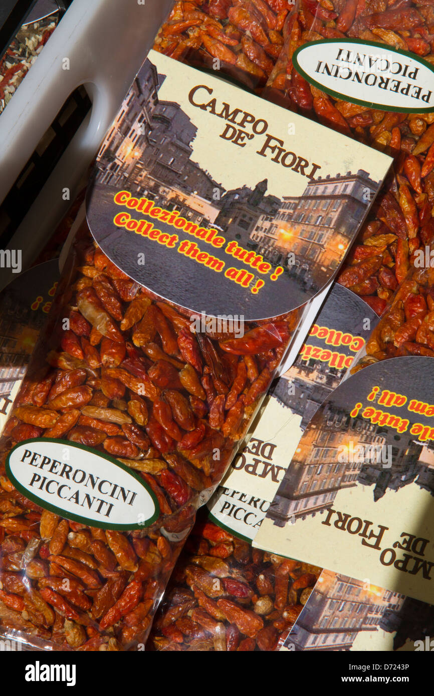 Chilli for sale, Italian food typical Stock Photo - Alamy