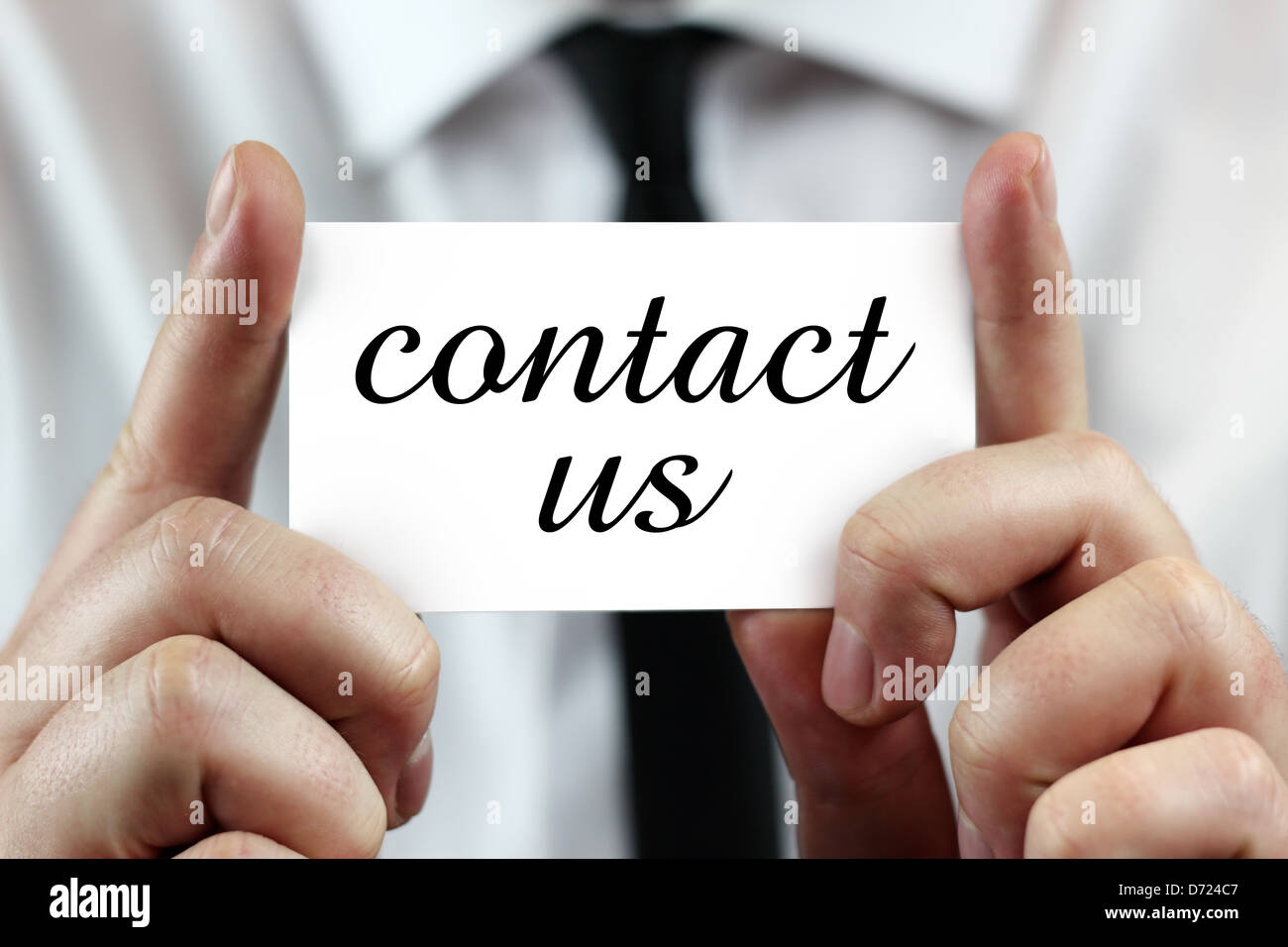 Contact us - business card Stock Photo - Alamy