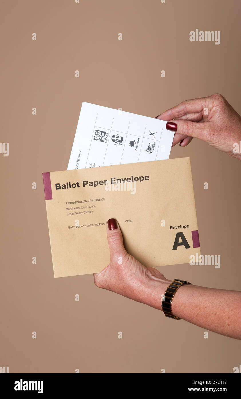 Ballot paper X against the Liberal Democrats party box Paper being ...